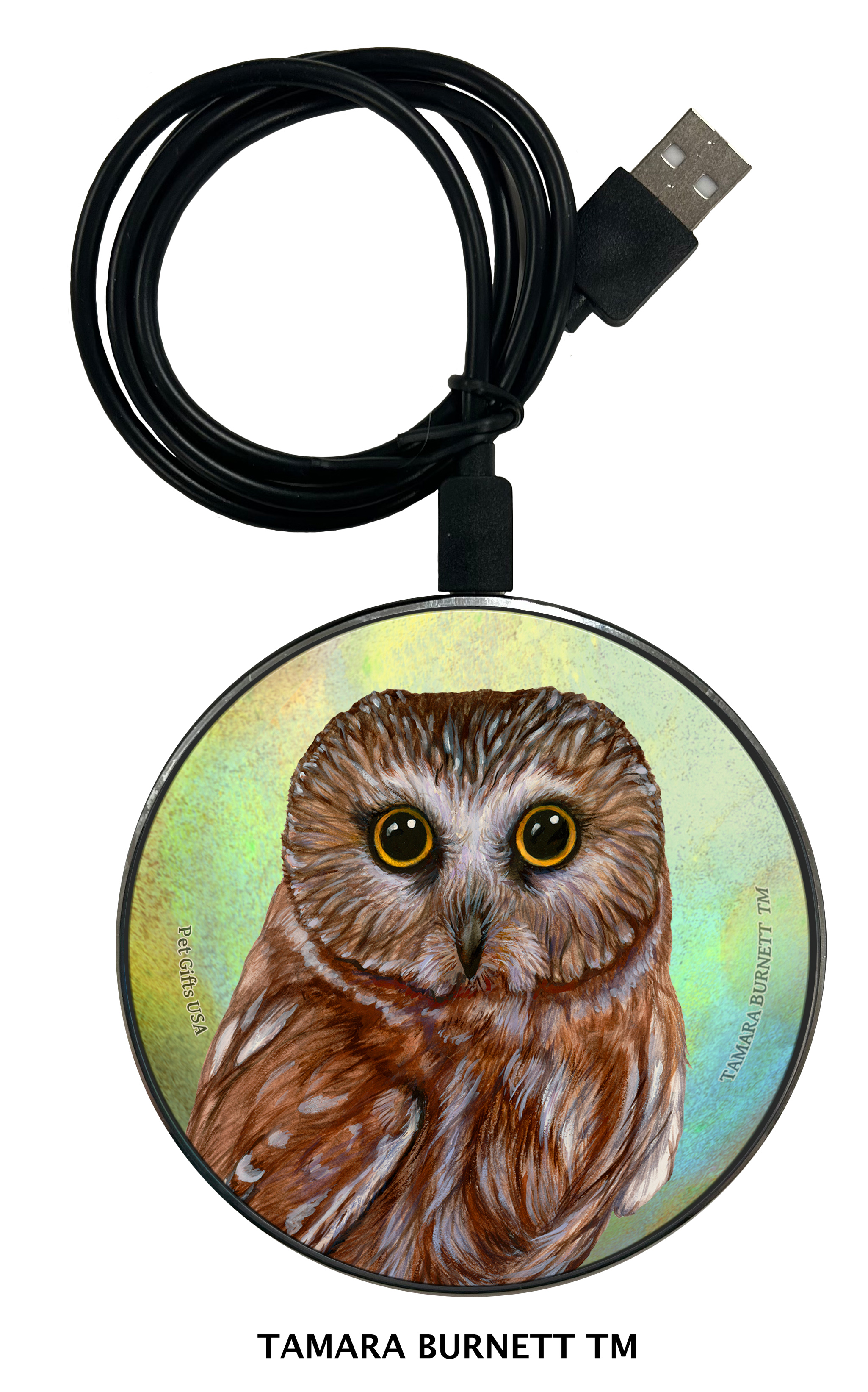 Owl, Saw Whet - Zoomies Phone Charger | Pet Gifts USA