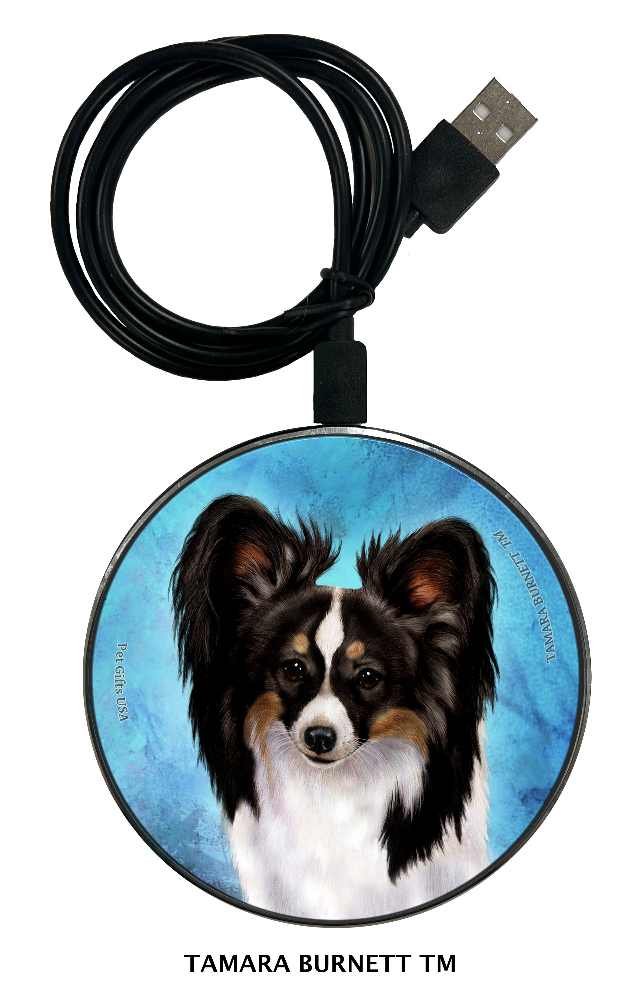 Papillon Tri-Color - Zoomies Phone Charger | Pet Gifts USA