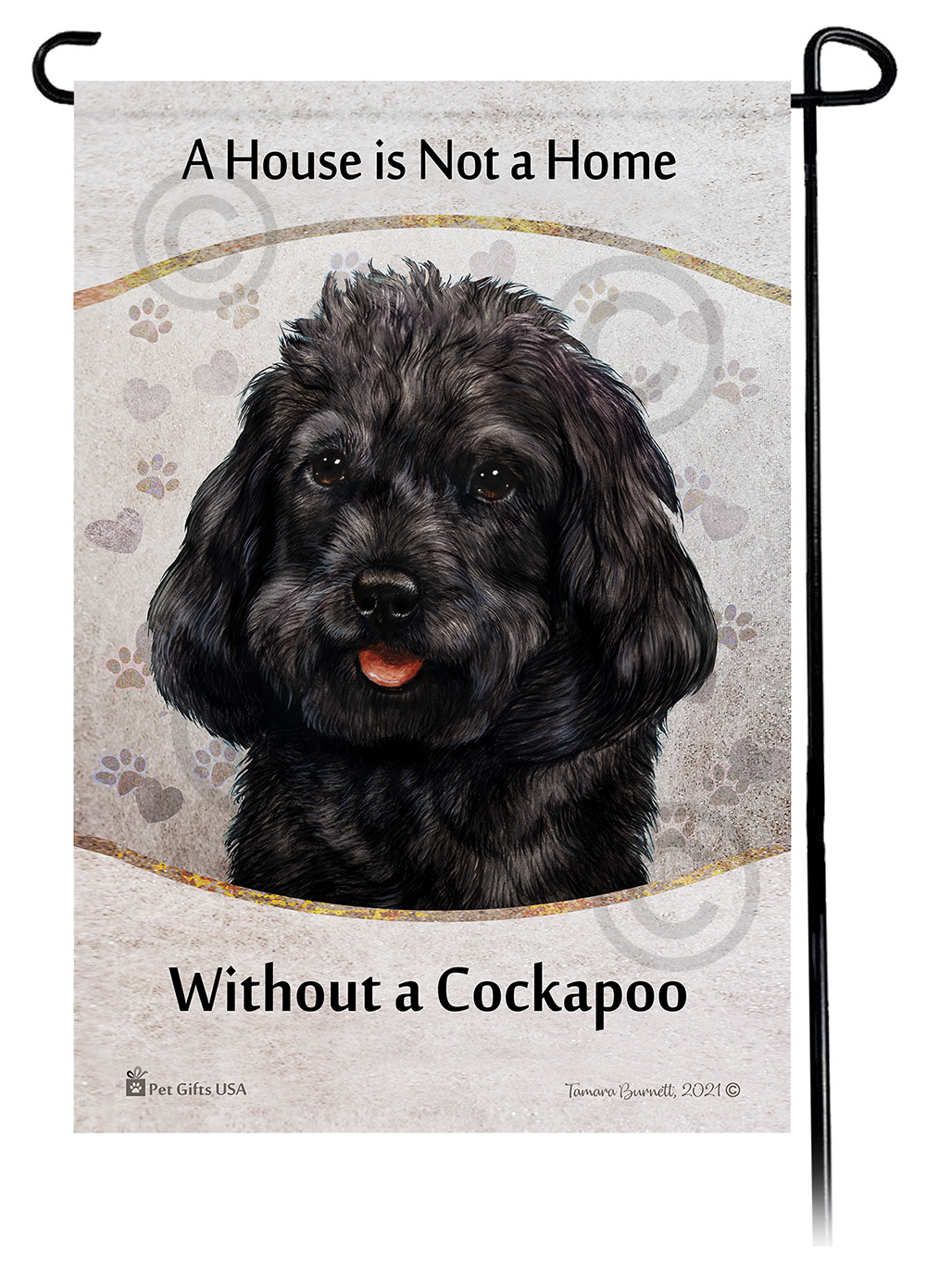 Cockapoo Black A House Is Not A Home - Garden Flag | Pet Gifts USA