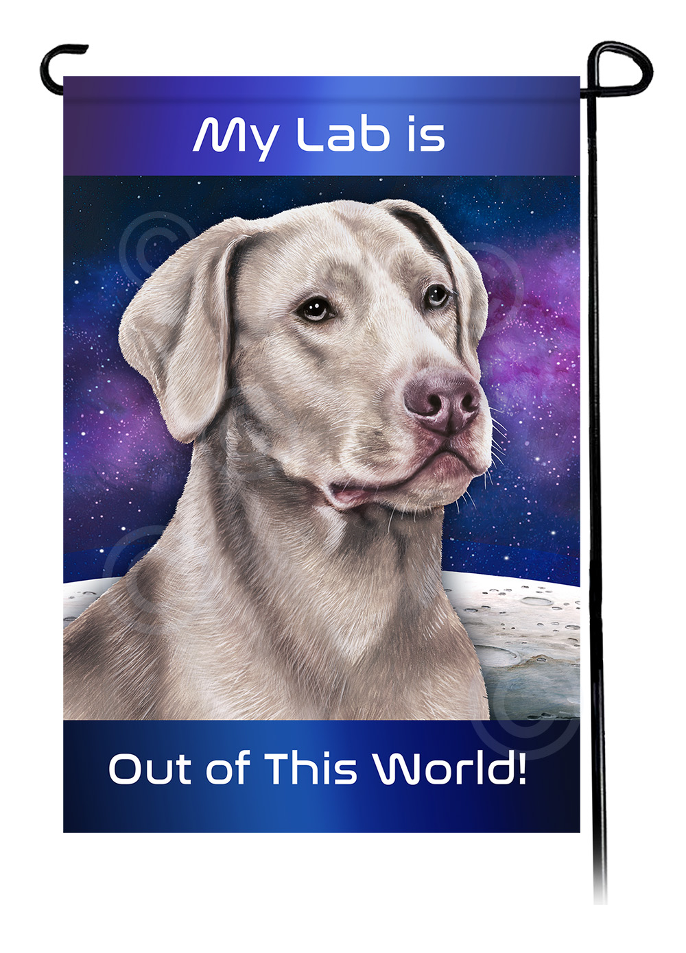 Labrador Retriever American Silver - Out Of This World Garden Flag ...
