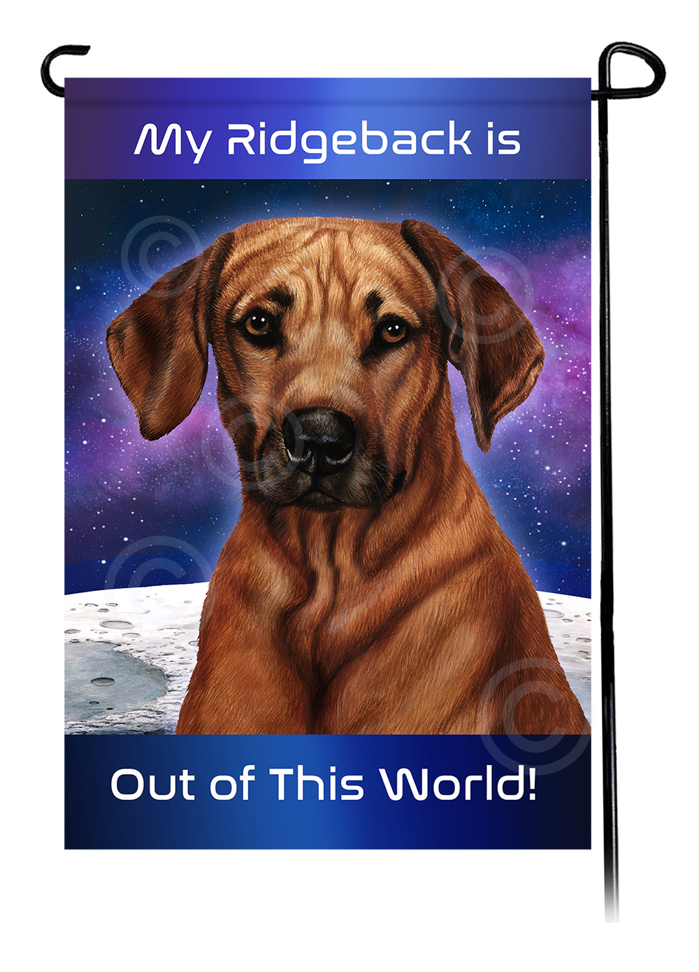 Rhodesian Ridgeback - Out Of This World Garden Flag | Pet Gifts USA