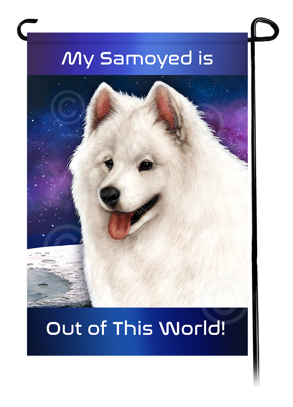 Samoyed - Out Of This World Garden Flag | Pet Gifts USA