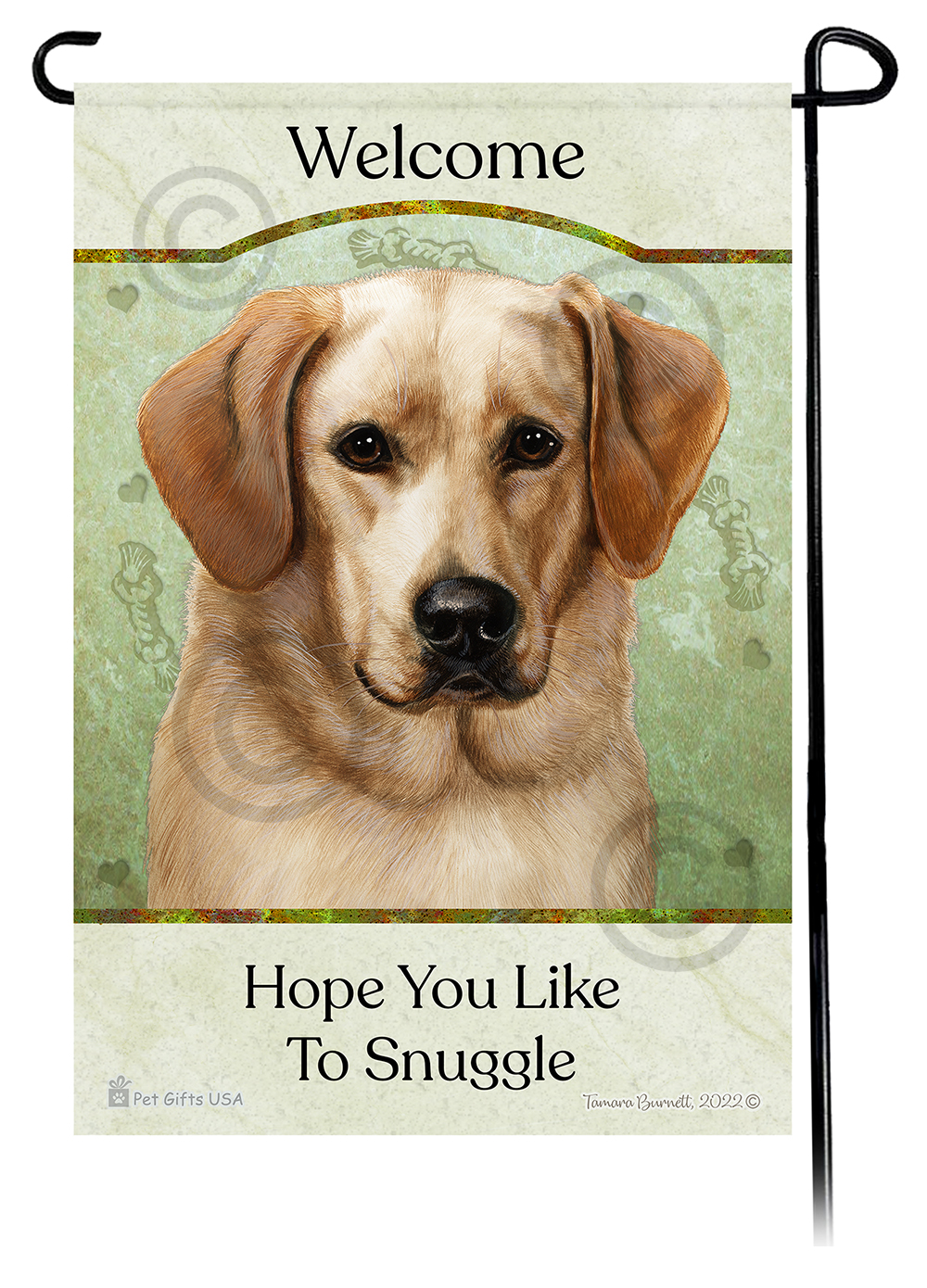 Labrador Yellow Front Face Hope You Like To Snuggle Flag | Pet Gifts USA