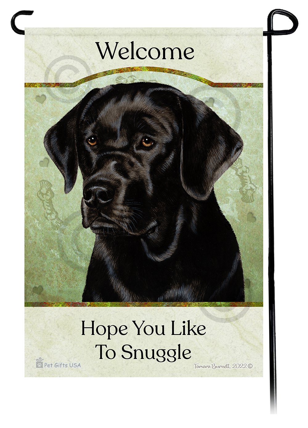 Labrador Black English Hope You Like To Snuggle Flag | Pet Gifts USA