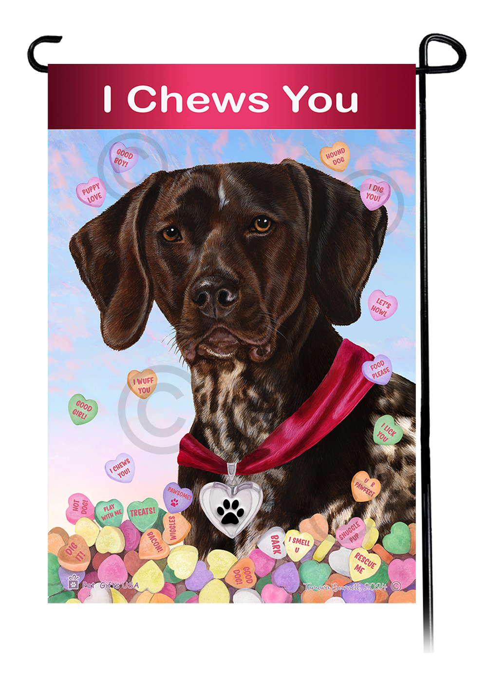 German Shorthaired Pointer Liver Roan - Valentine Sweetheart Garden ...
