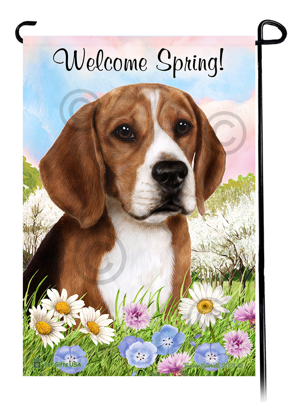 Beagle - Welcome Spring Garden Flag | Pet Gifts USA