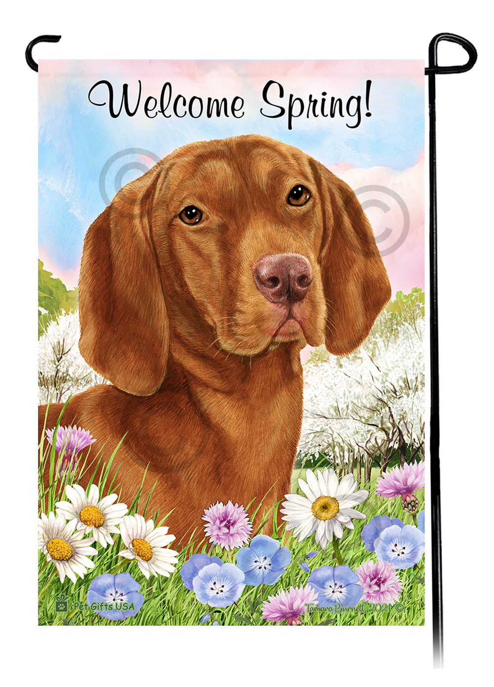 Vizsla - Welcome Spring Garden Flag | Pet Gifts USA