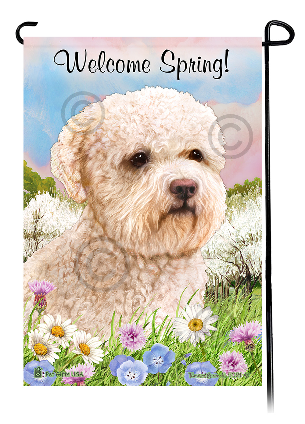 Akita Silver - Valentine Sweetheart Garden Flag | Pet Gifts USA