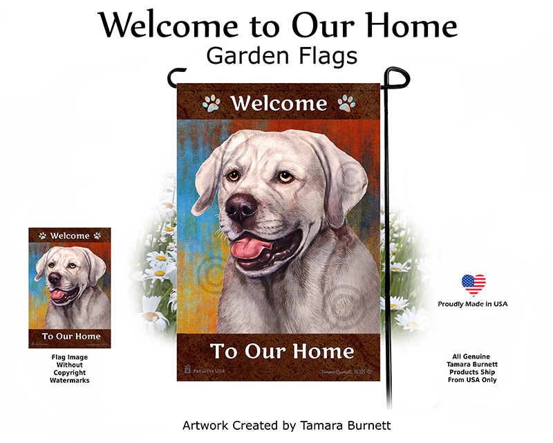 Labrador Retriever English Silver Welcome To Our Home - Garden Flag ...