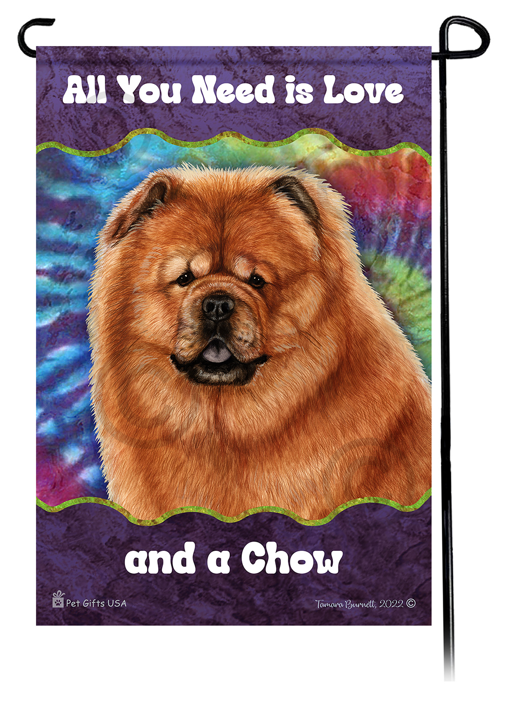 Chow Chow Red Woofstock Garden Flag | Pet Gifts USA