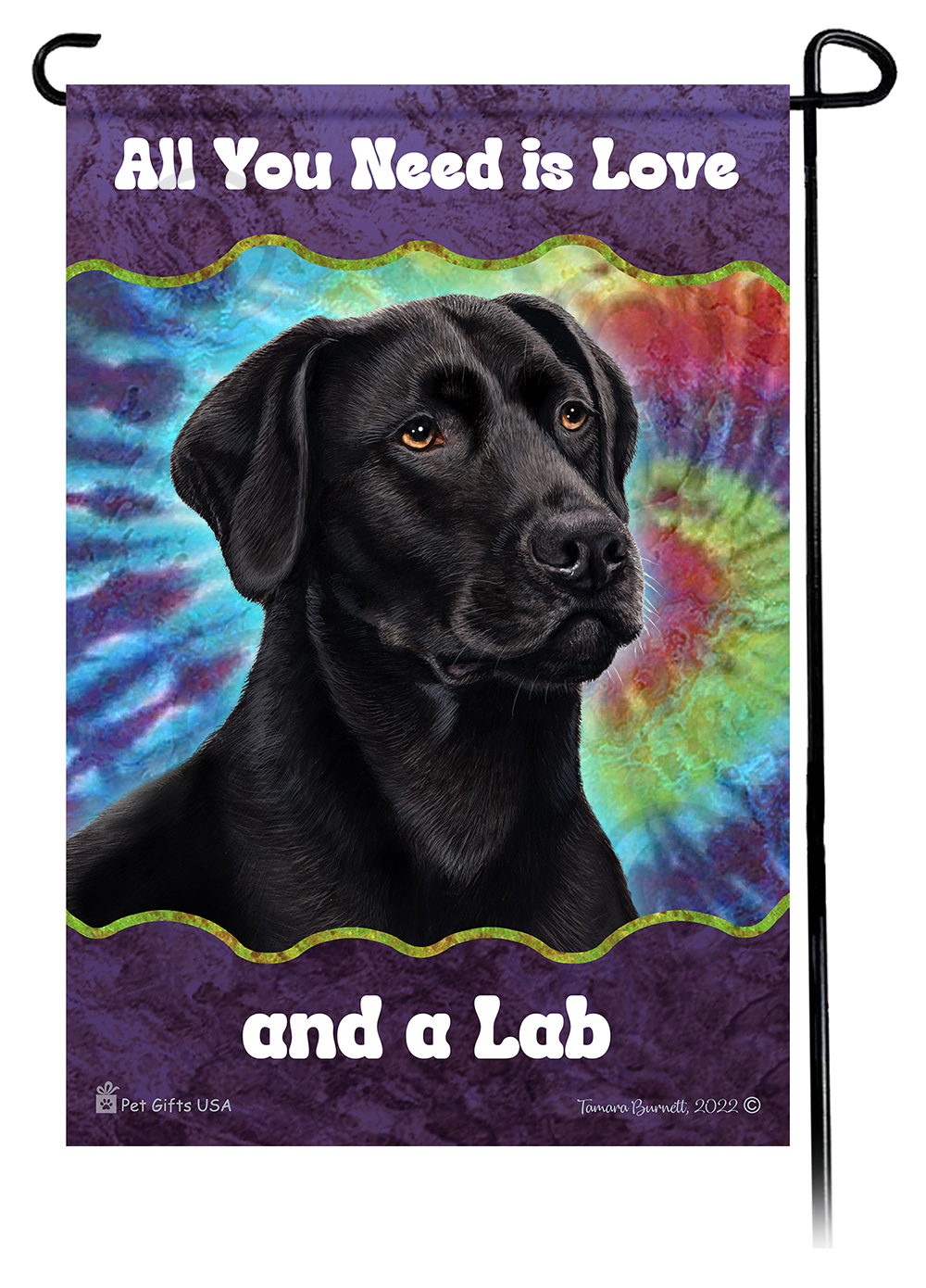 Labrador Black American Woofstock Garden Flag | Pet Gifts USA