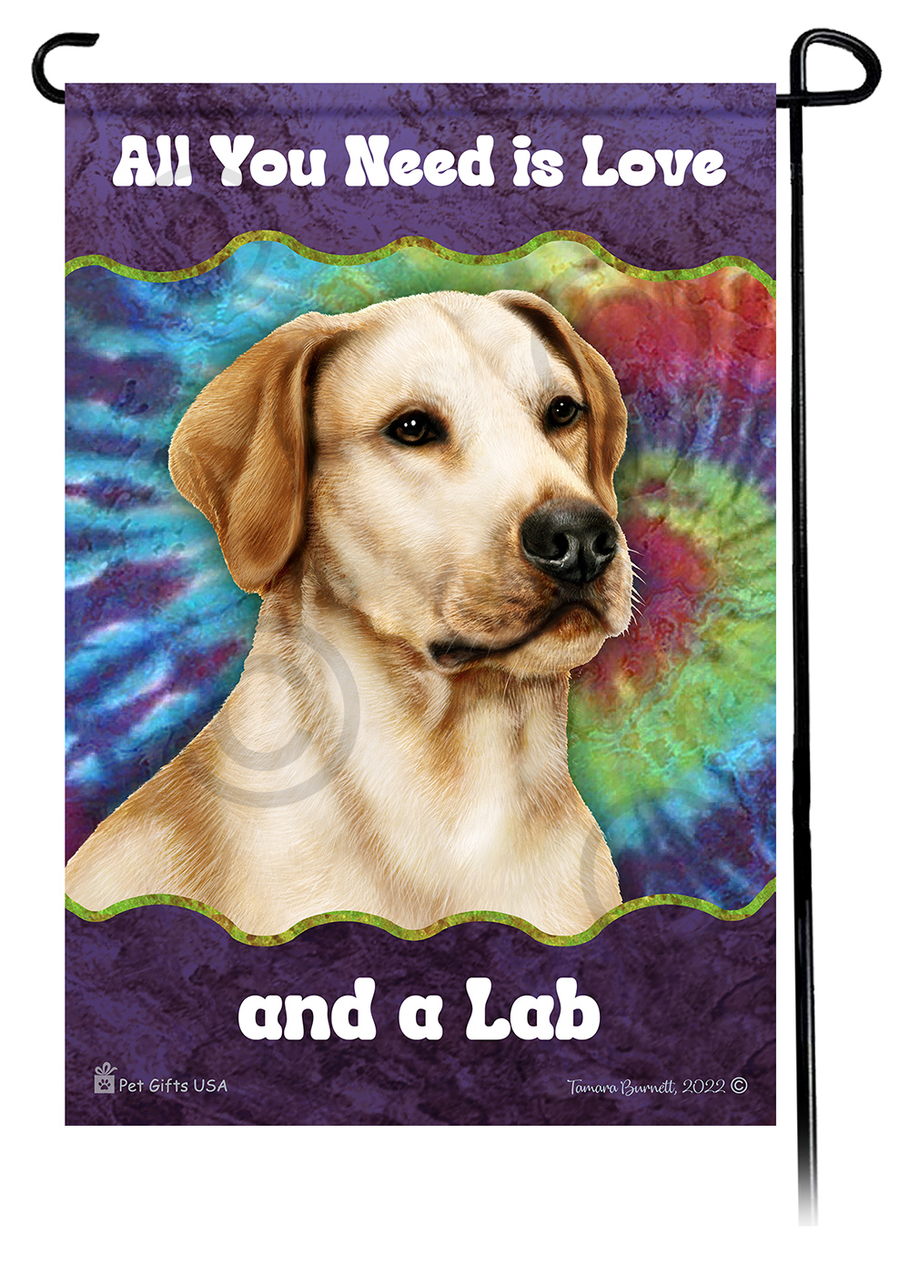 Labrador Yellow American Woofstock Garden Flag | Pet Gifts USA