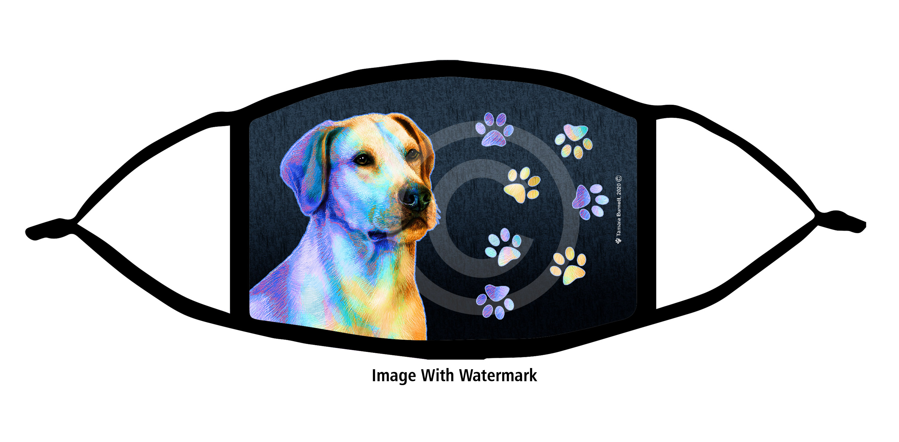 Labrador American Black Funky Pups Cloth Face Mask | Pet Gifts USA