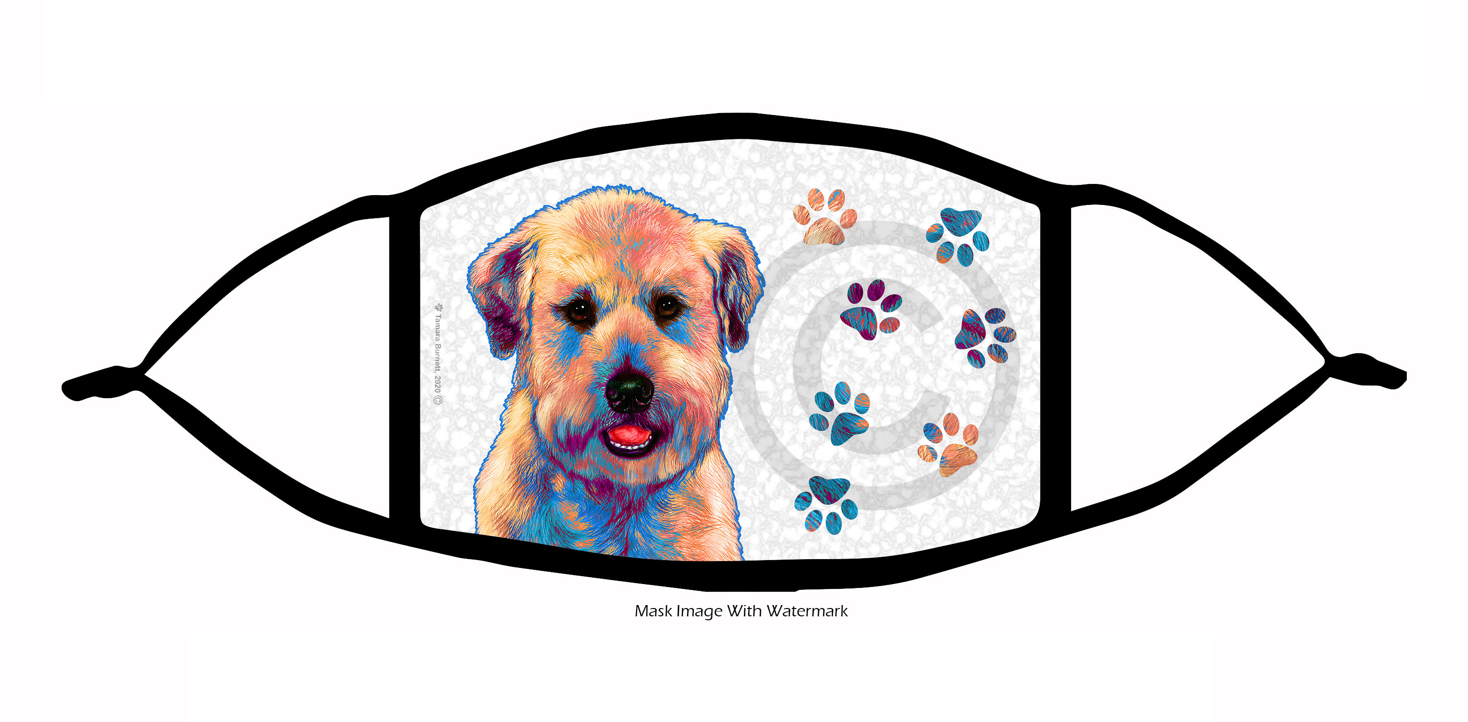 Soft Coated Wheaten Terrier (Pet Clip) Groovy Paws Cloth Face Mask ...