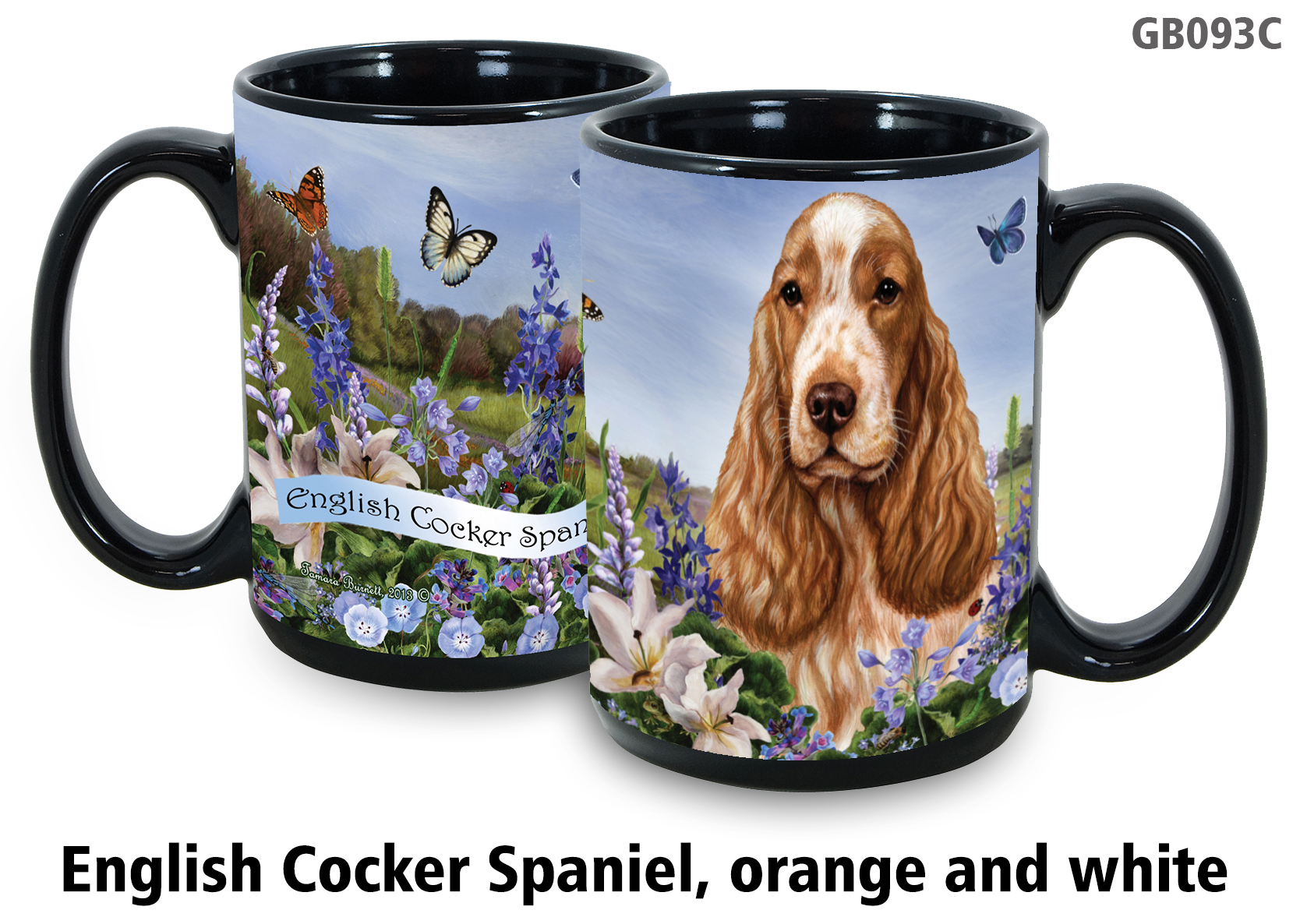 English Cocker Spaniel Liver and White - Garden Party Fun Mug 15 oz ...