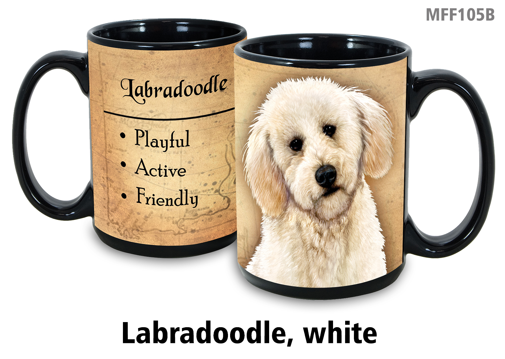 Labradoodle White - My Faithful Friends Mug 15 oz | Pet Gifts USA