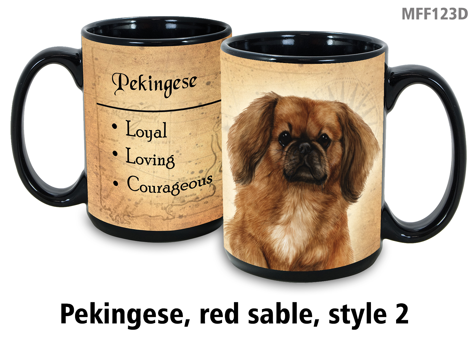 Pekingese Brown - My Faithful Friends Mug 15 oz | Pet Gifts USA