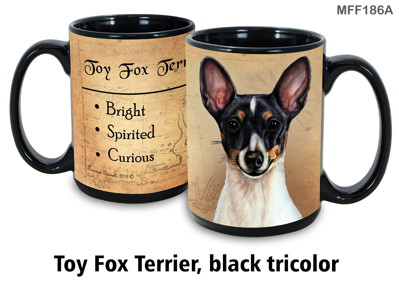 Toy Fox Terrier Black Tri Color - My Faithful Friends Mug 15 oz | Pet ...