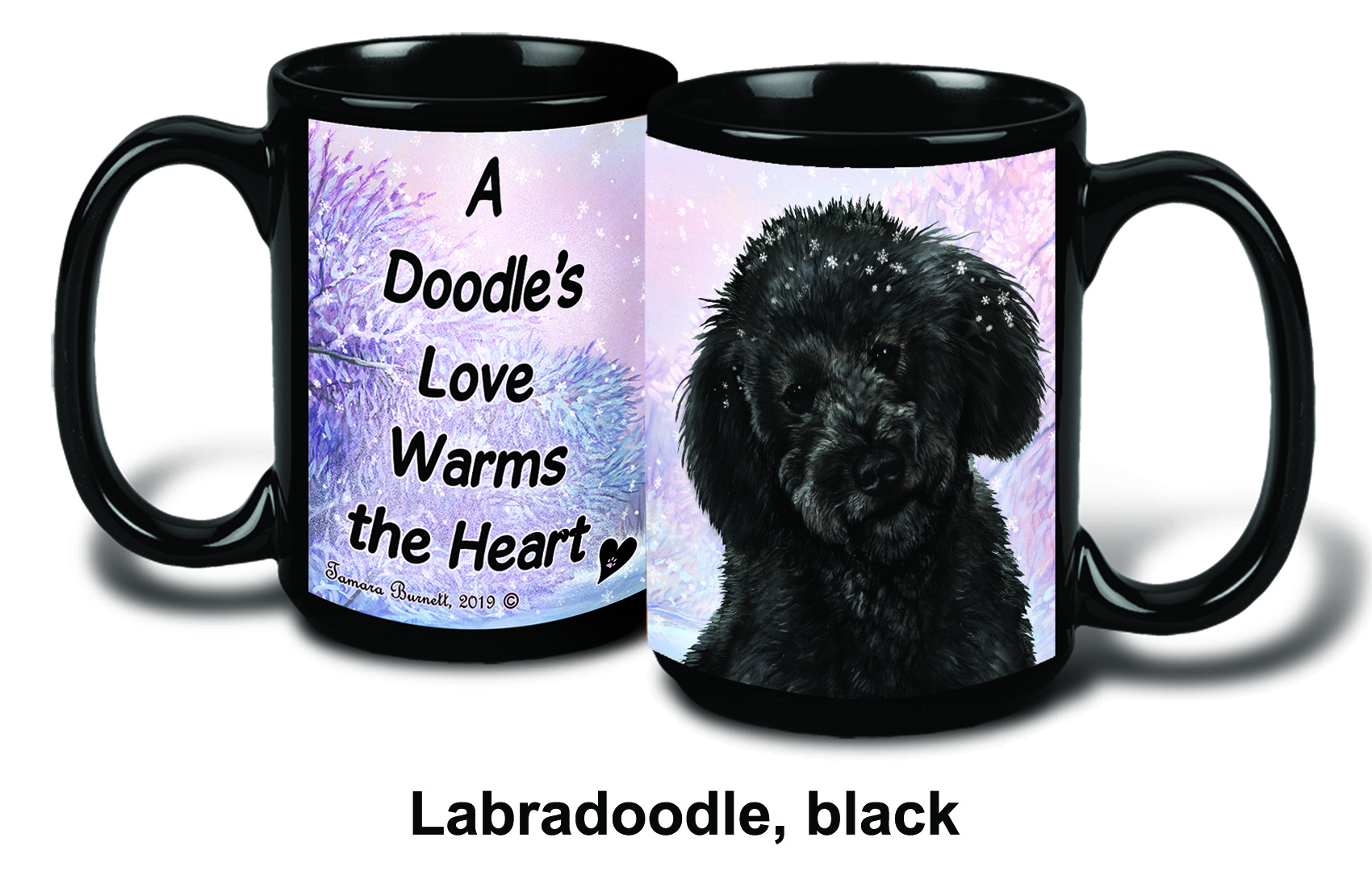 Labradoodle Black Winter Mug 15 oz | Pet Gifts USA