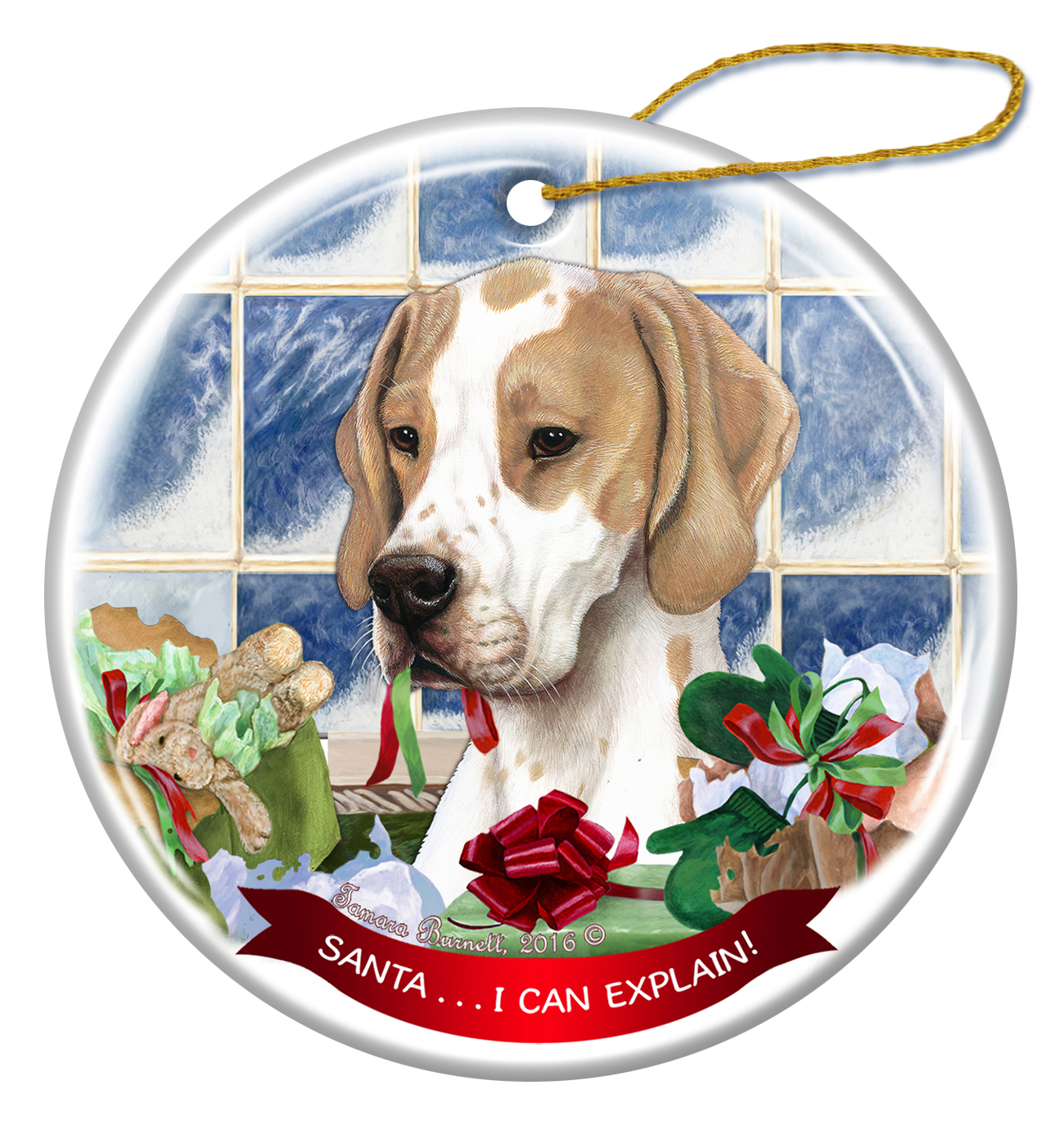 Puggle Black - Santa I Can Explain Ornament | Pet Gifts USA