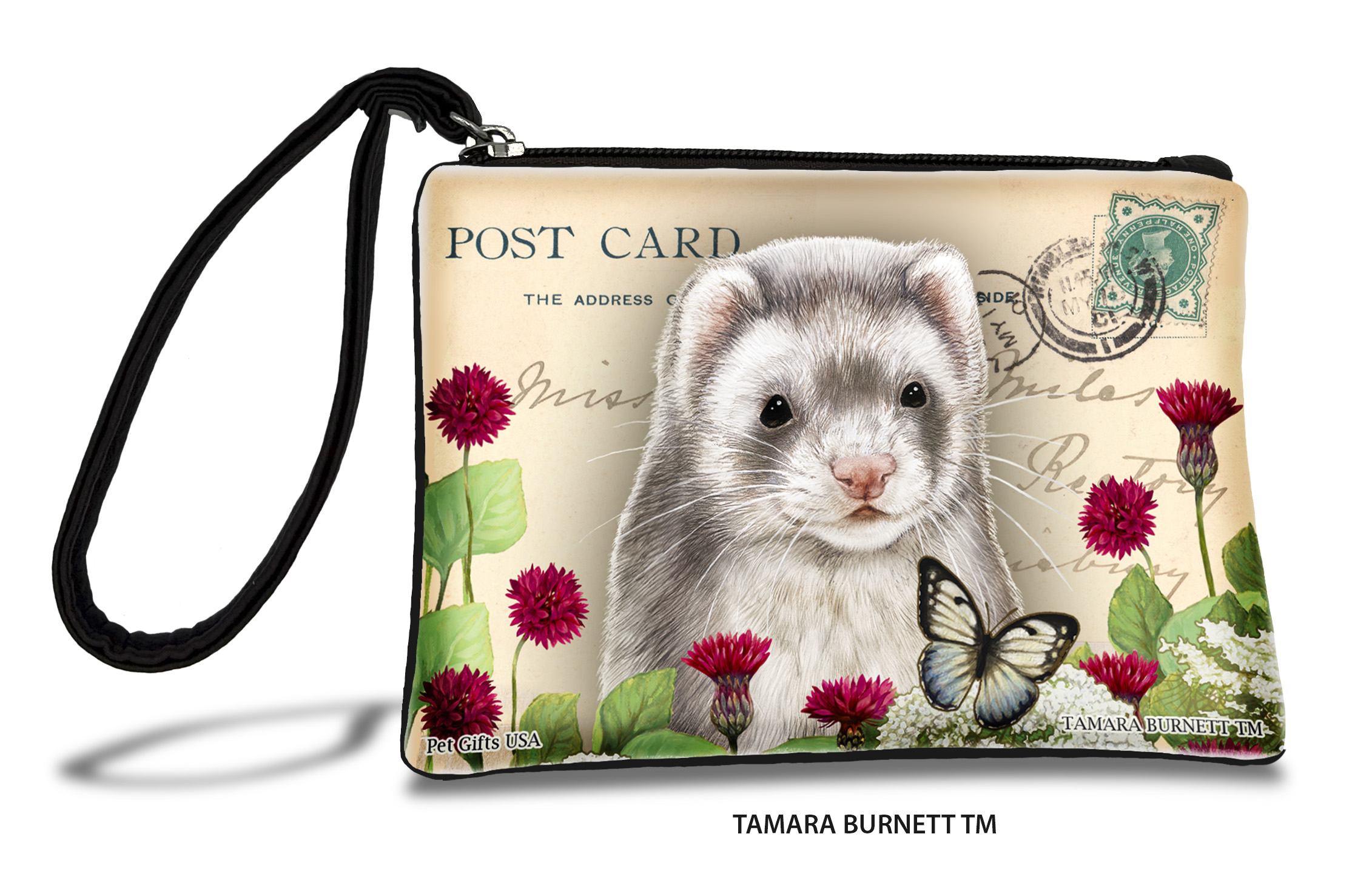 Ferret (Silver Sable) - Zippies Pet Pouch Coin Purse | Pet Gifts USA