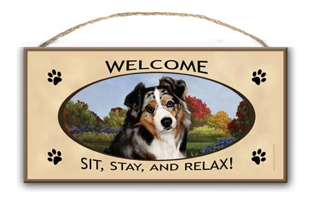 Australian Shepherd - Welcome Sign | Pet Gifts USA