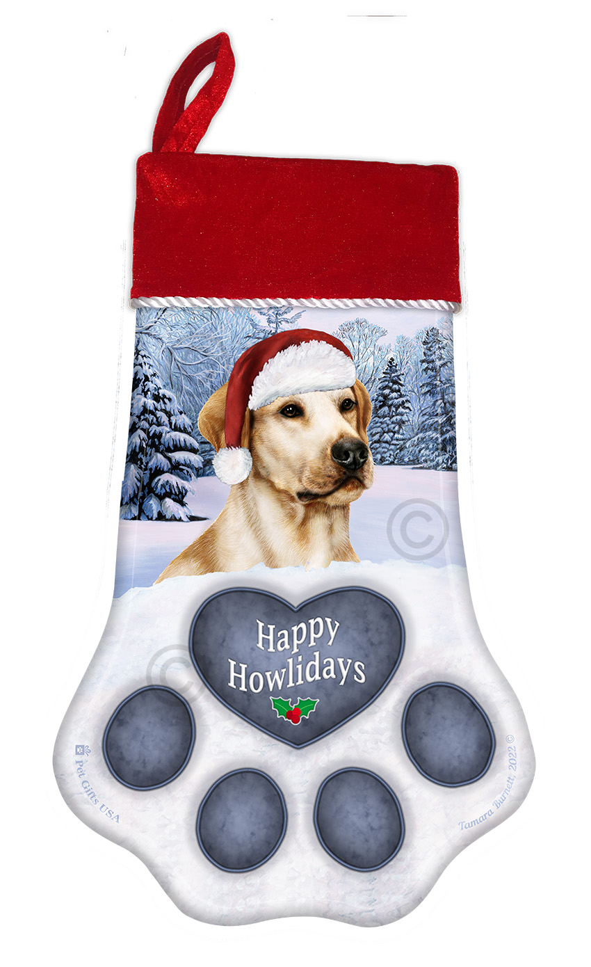 Labrador Retriever American Yellow Holiday Stocking | Pet Gifts USA