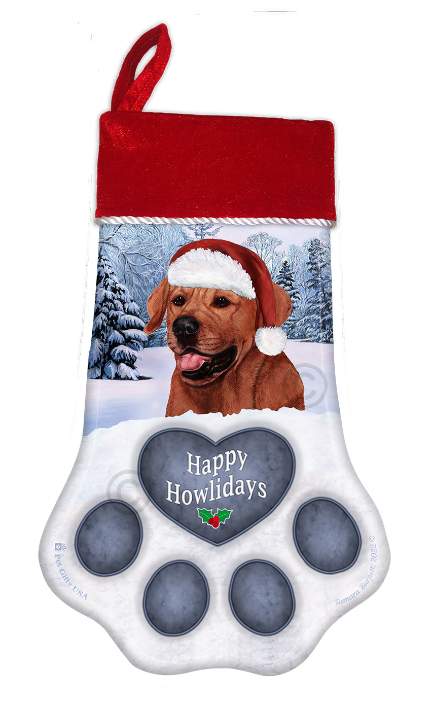 Labrador Retriever English Red Holiday Stocking | Pet Gifts USA