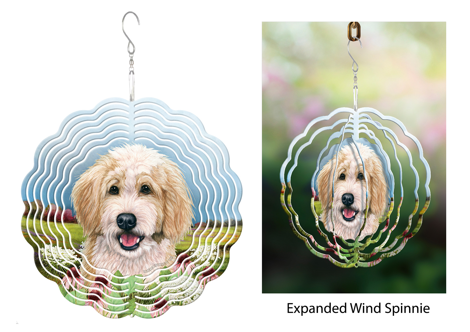 Bernedoodle (Blonde And White) - Wind Spinner | Pet Gifts USA