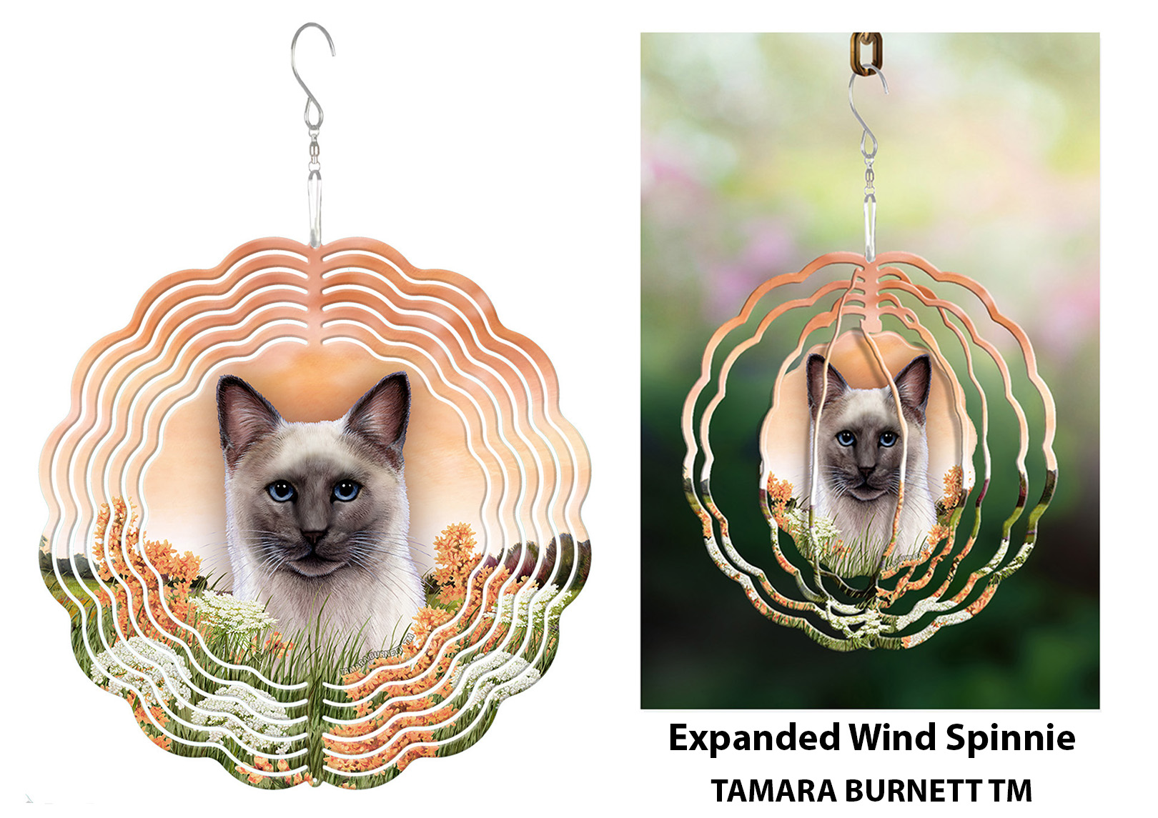 Siamese Blue Point Cat - Wind Spinner | Pet Gifts USA