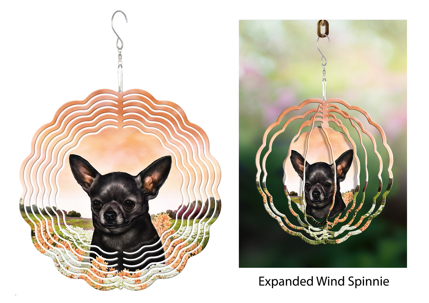 Chihuahua (SH Black) - Wind Spinner | Pet Gifts USA