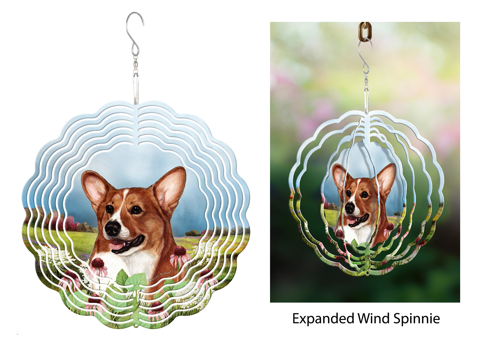 Corgi (Pembroke Red And White) - Wind Spinner | Pet Gifts USA