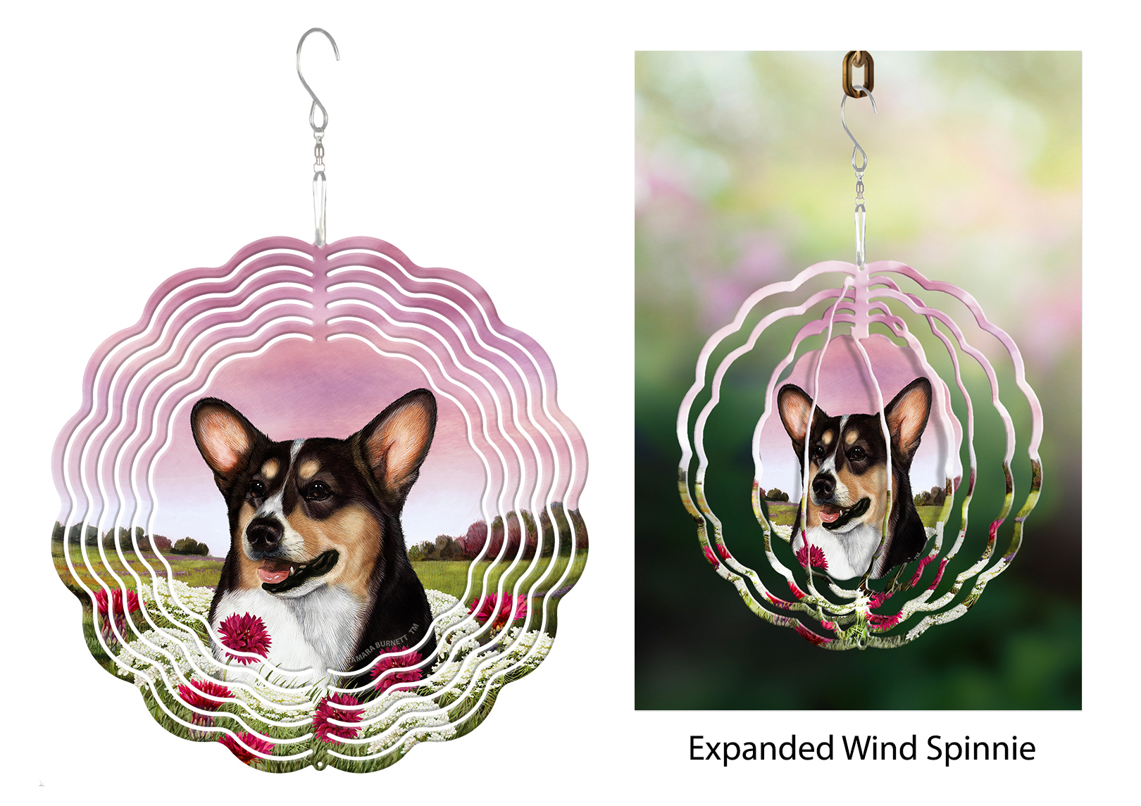 Corgi (Pembroke Tricolor) - Wind Spinner | Pet Gifts USA