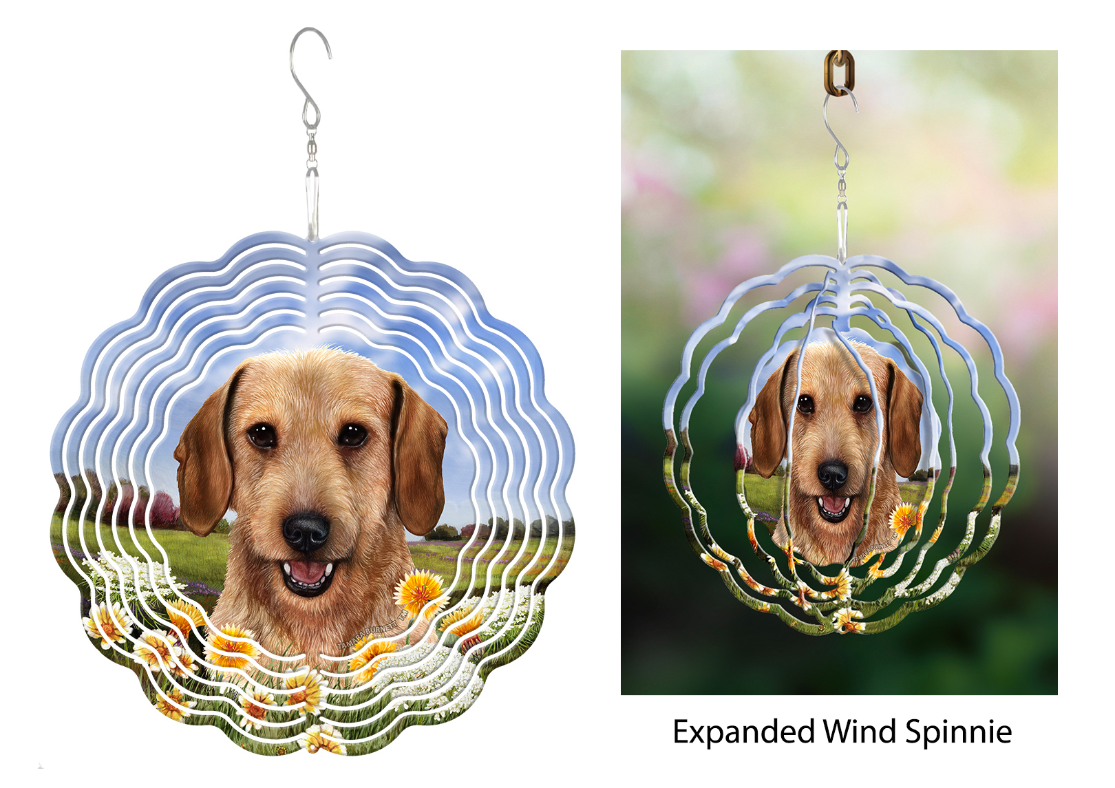 Dachshund (Wirehair, Wheaten) - Wind Spinner | Pet Gifts USA
