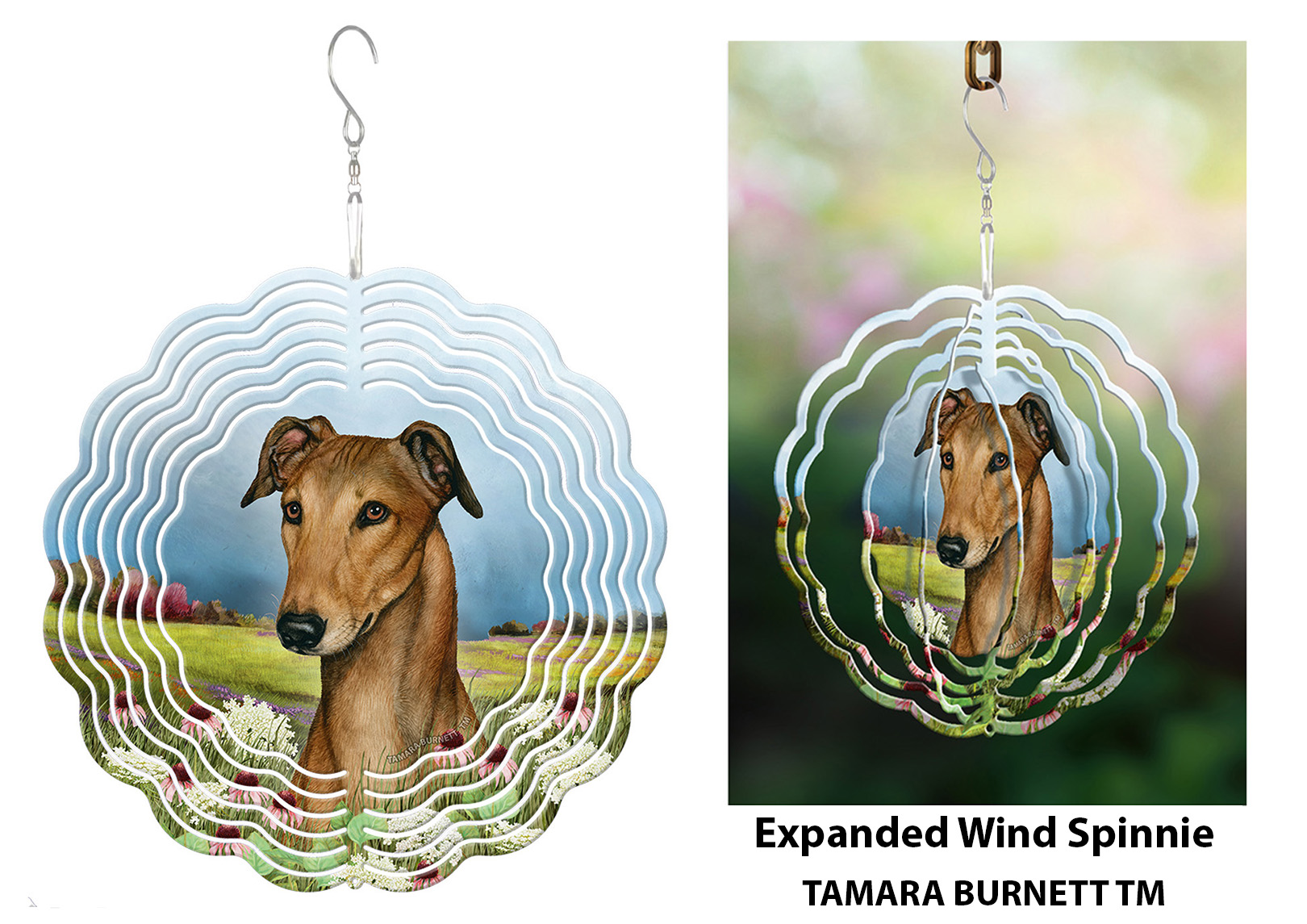 Greyhound Fawn - Wind Spinner | Pet Gifts USA