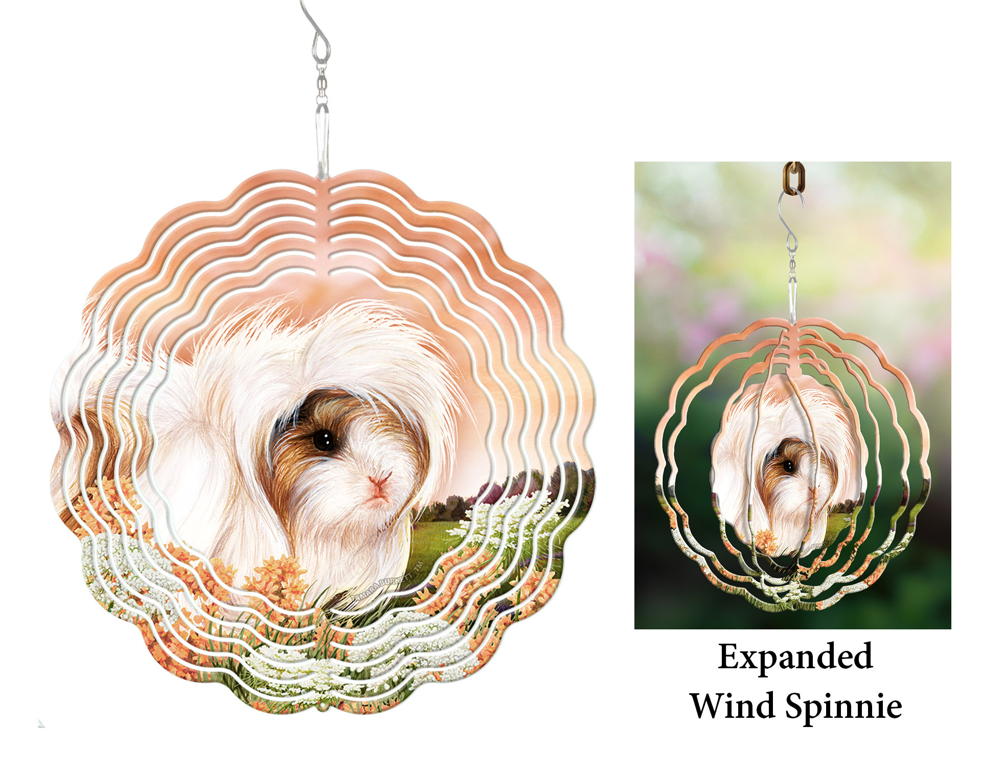 Guinea Pig (Peruvian) - Wind Spinner | Pet Gifts USA