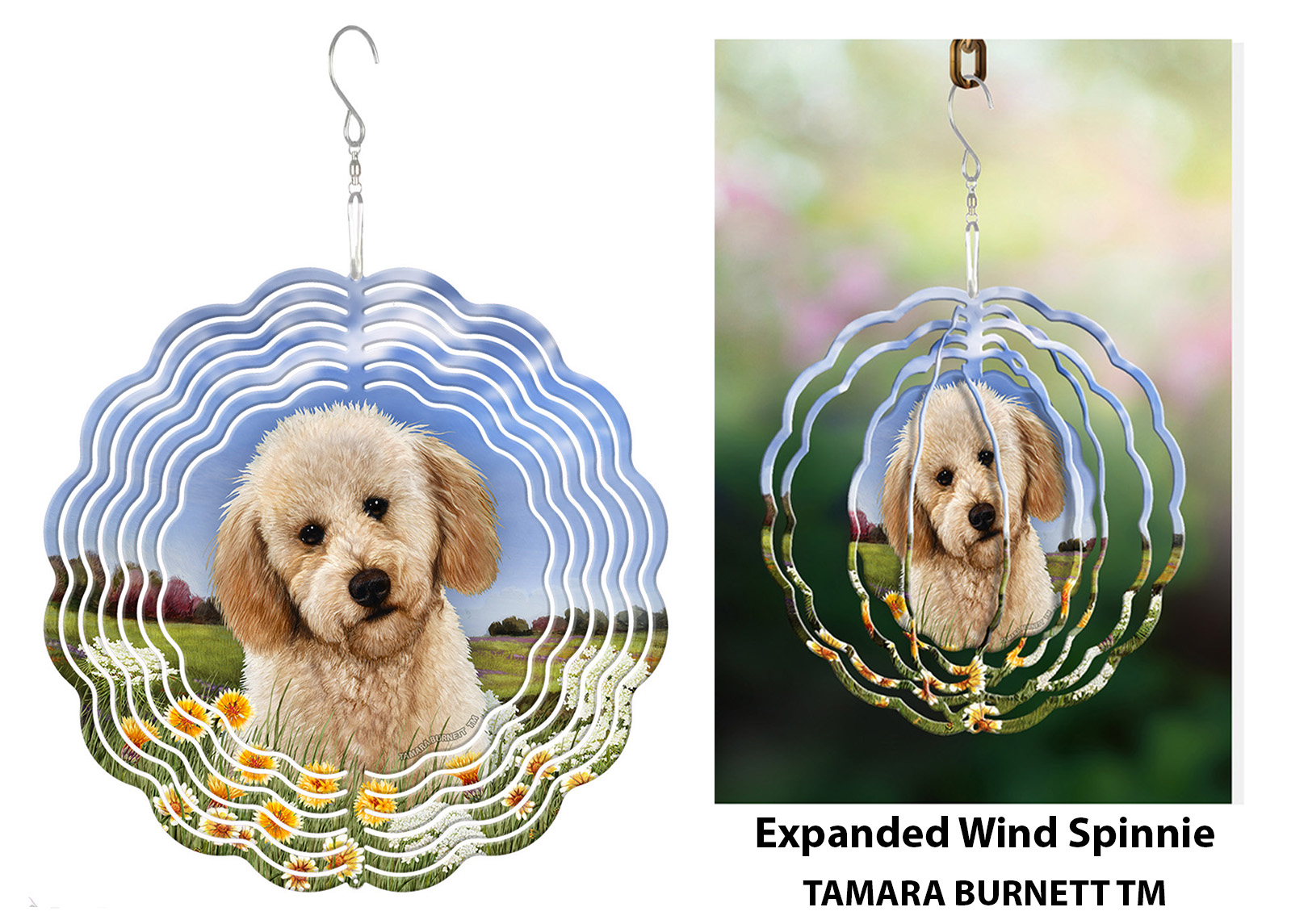 Labradoodle Yellow - Wind Spinner | Pet Gifts USA