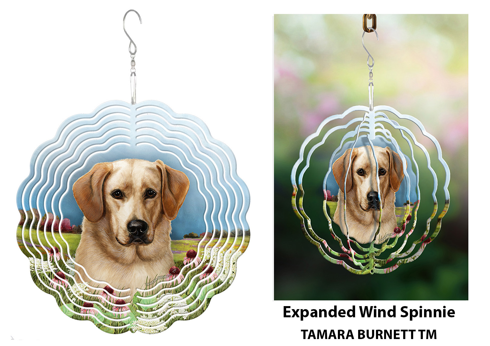 Labrador Retriever American Yellow Front Facing - Wind Spinner | Pet ...