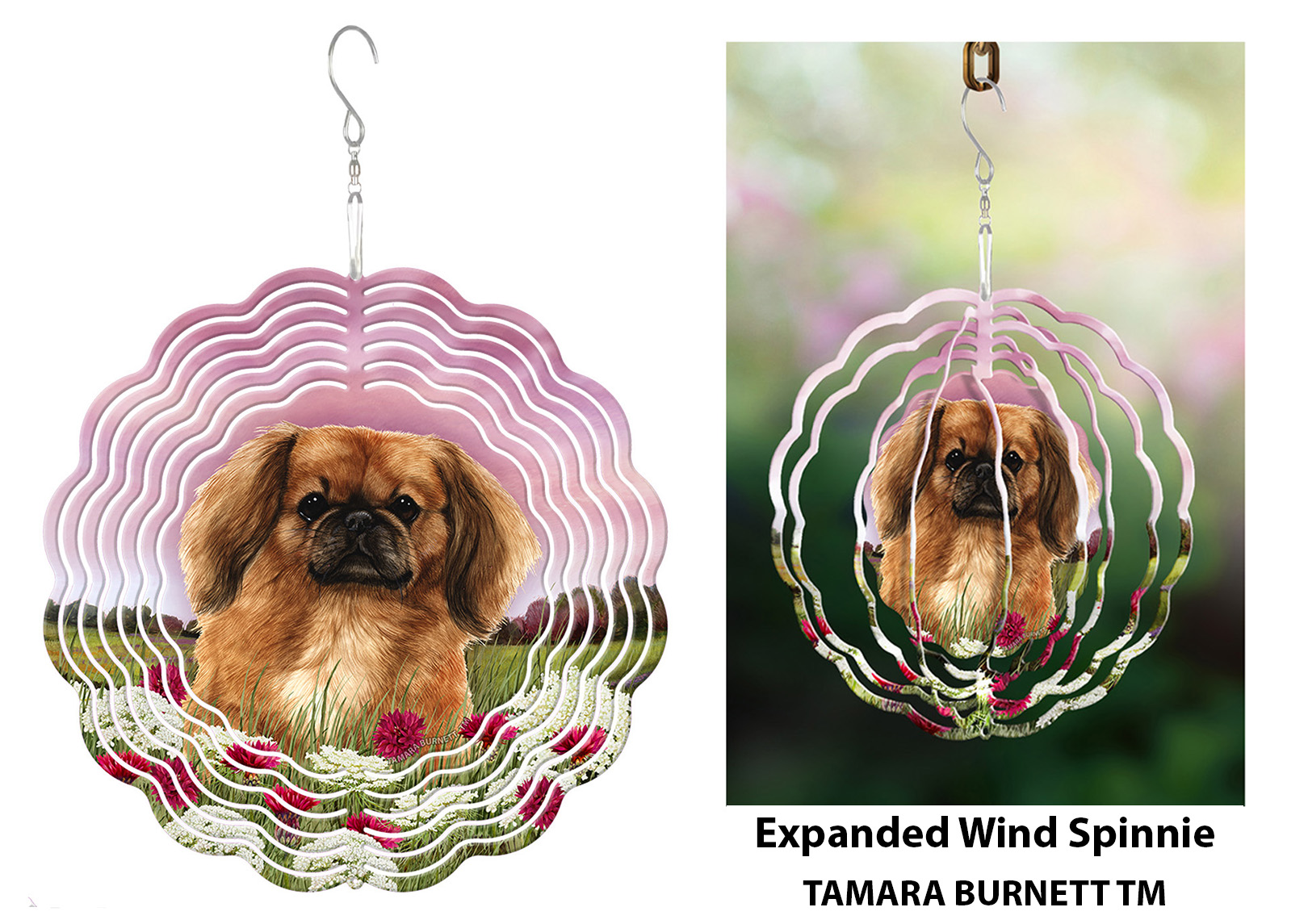 Pekingese Brown - Wind Spinner | Pet Gifts USA