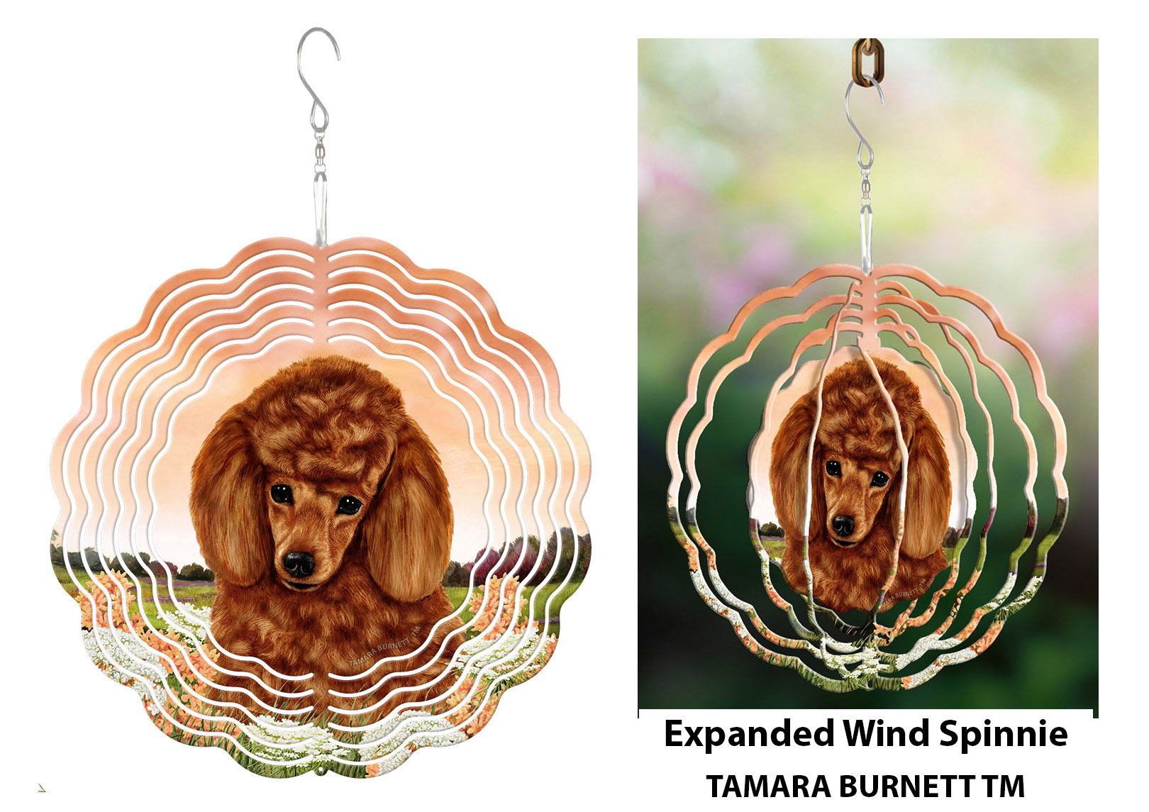 Poodle Red - Wind Spinner | Pet Gifts USA