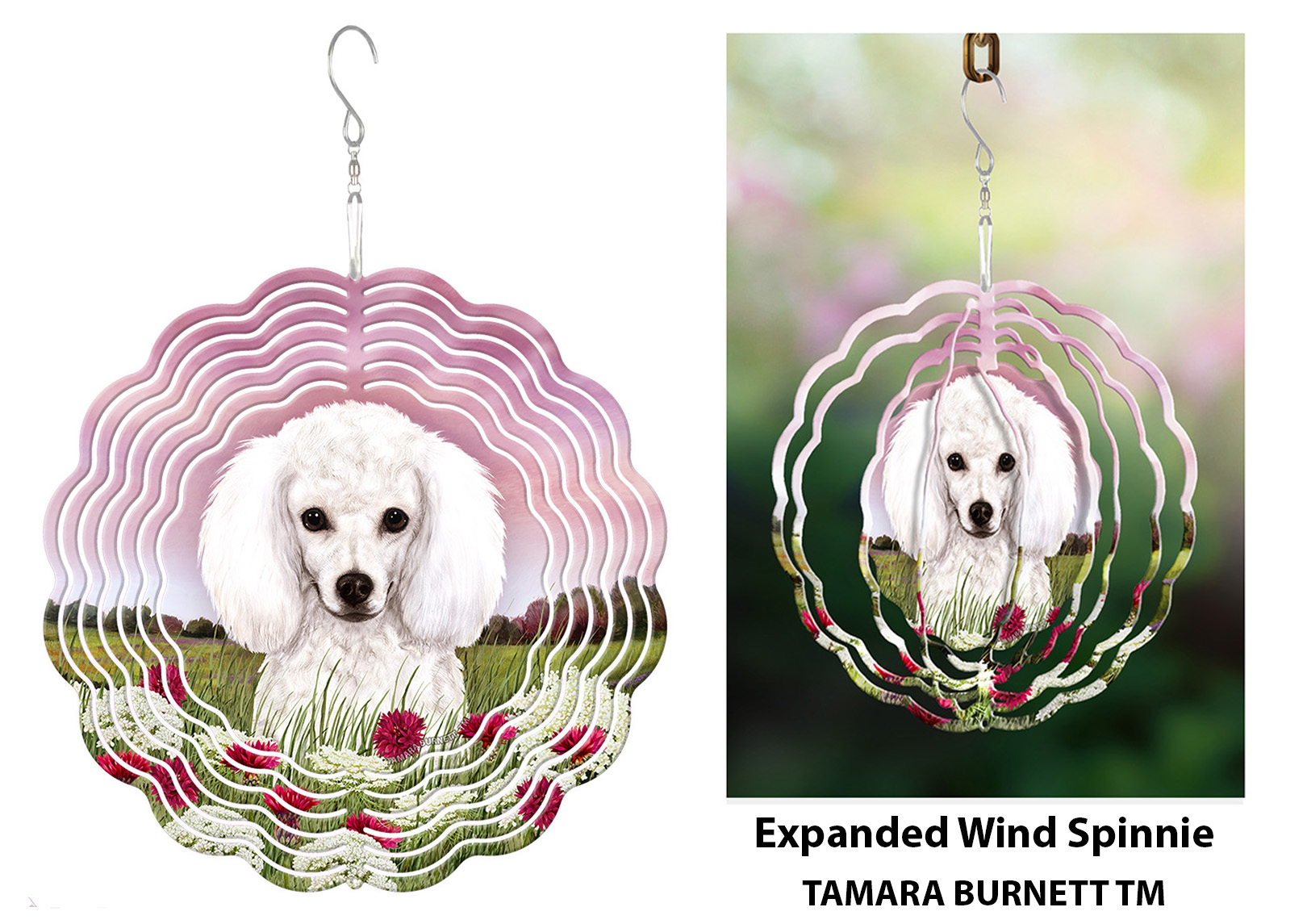 Poodle White - Wind Spinner | Pet Gifts USA